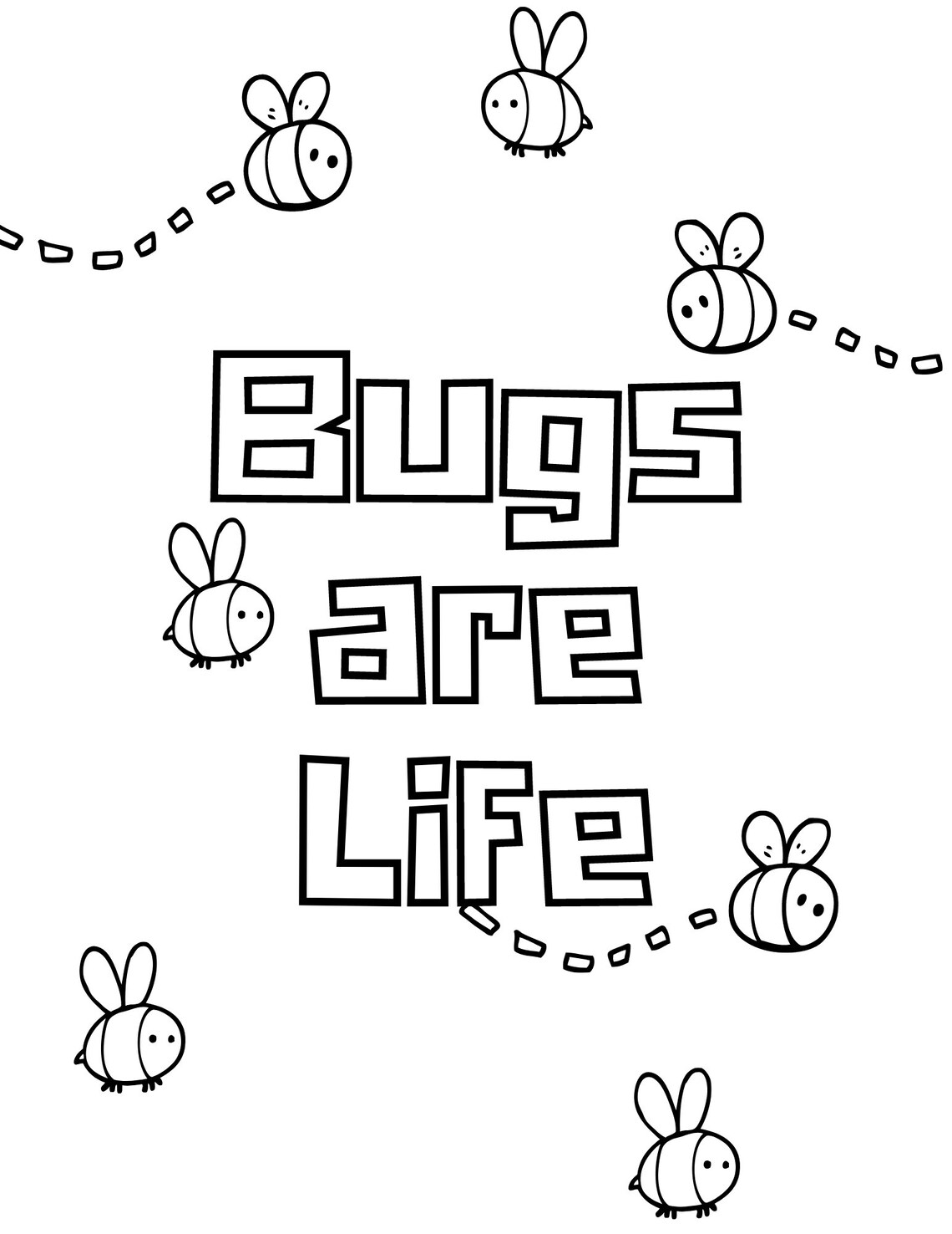 Insect Coloring Page, Coloring Page Printable Kids, Digital Coloring ...