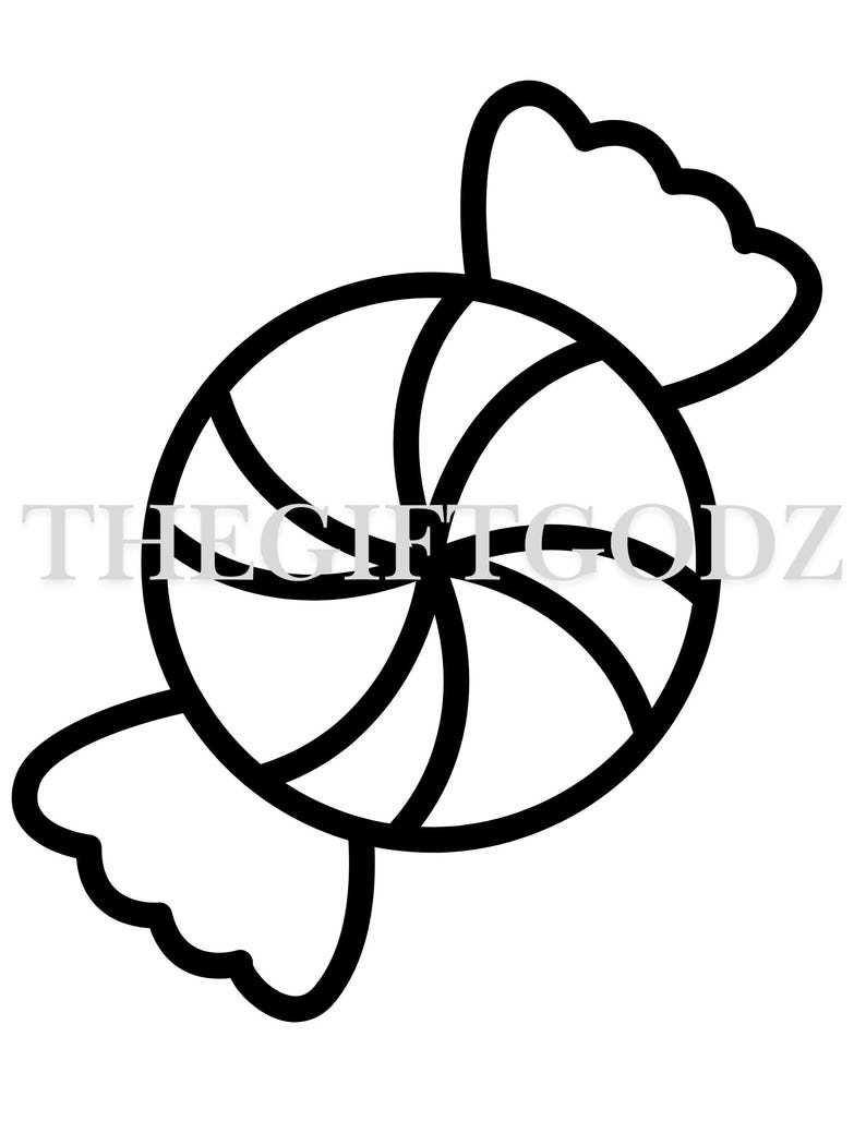 Peppermint Candy Coloring Pages, Peppermints Candy PDF, Holiday ...