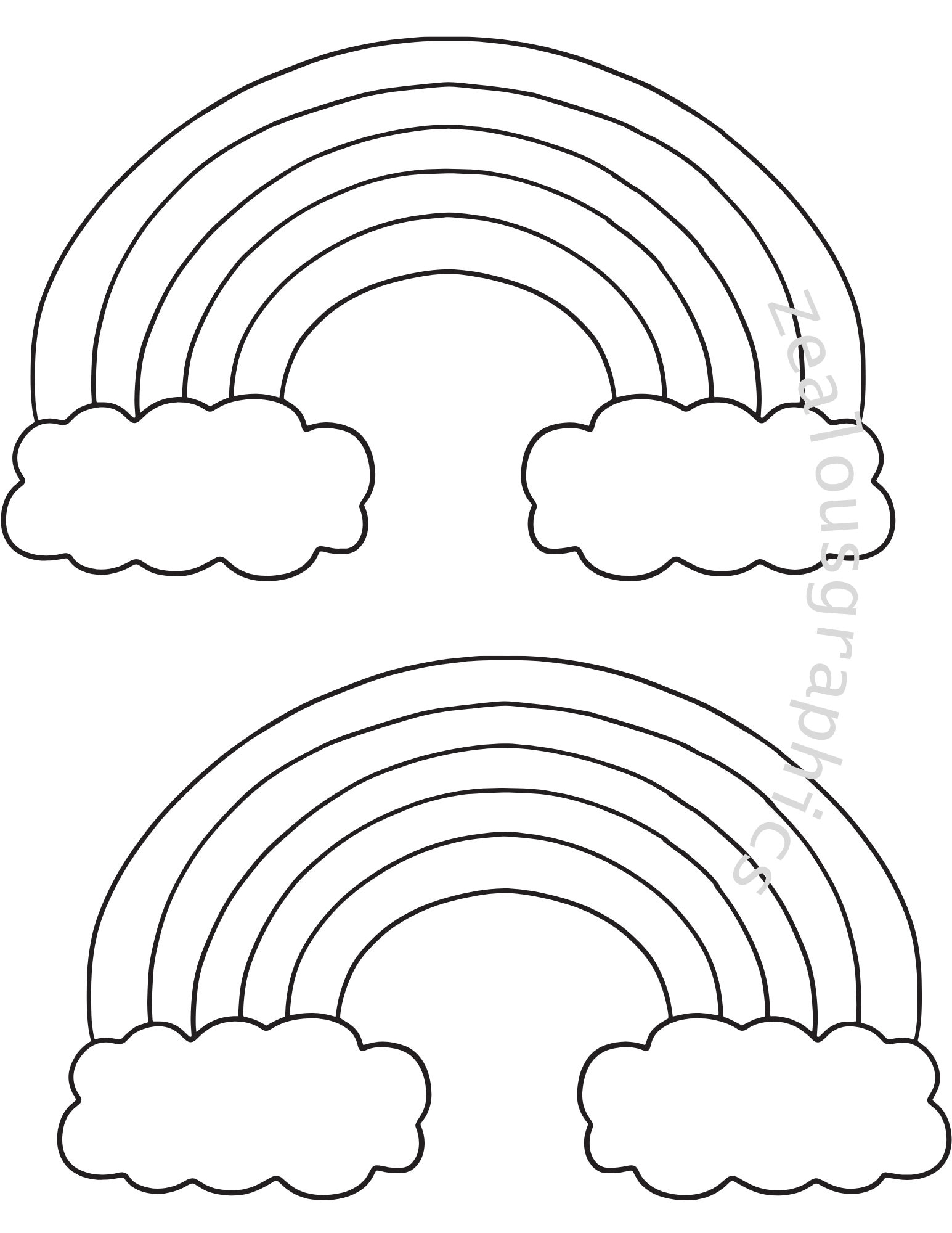 Rainbow Coloring Sheet, Rainbow Coloring Pages, Coloring Book Pages ...