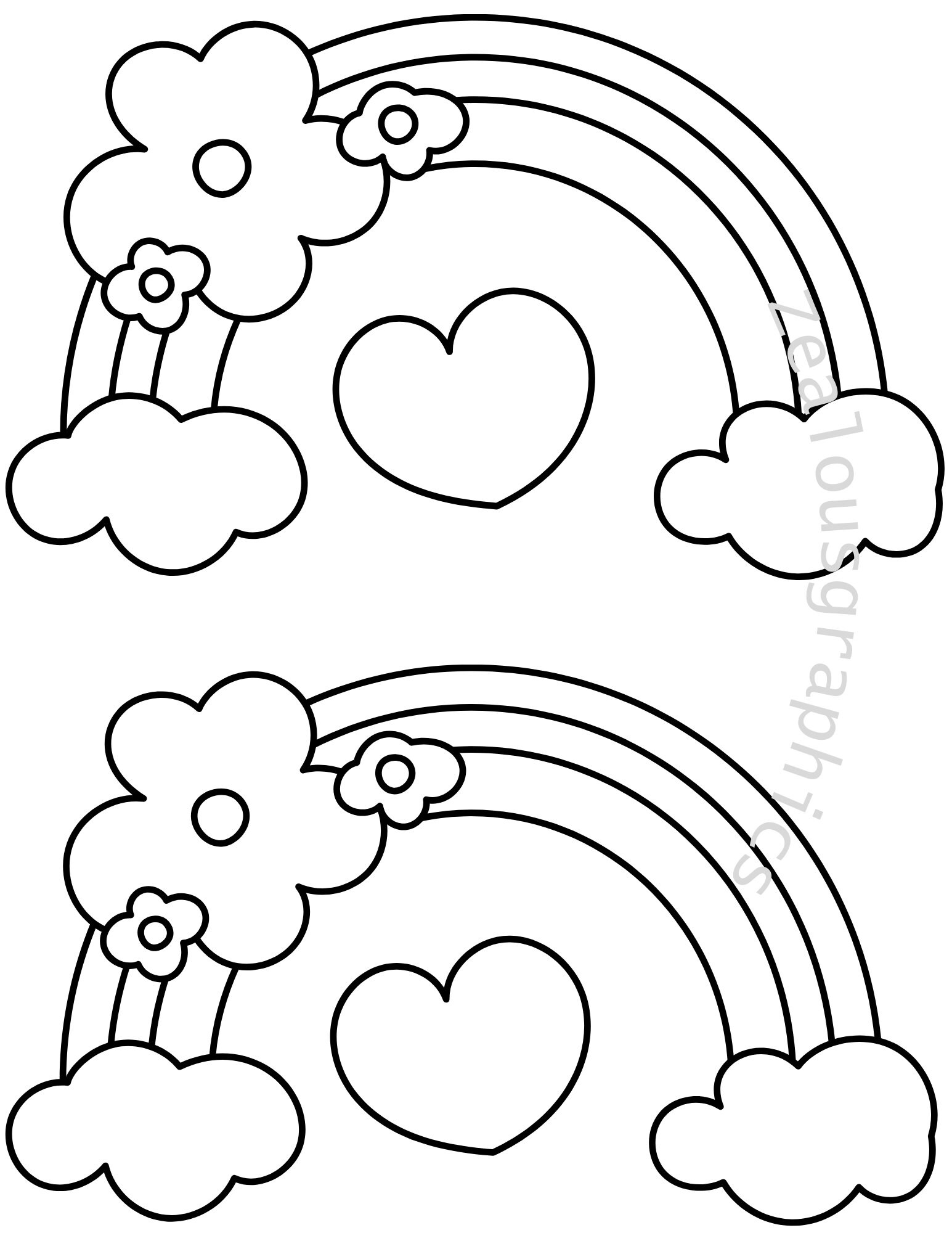 Rainbow Coloring Sheet, Rainbow Coloring Pages, Coloring Book Pages ...