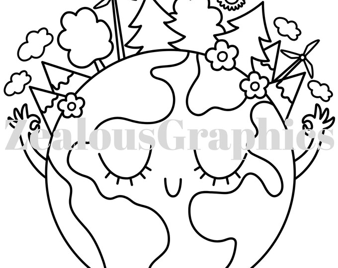 Printable Earth Day Coloring Pages | Fun Earth Day Arts and Craft ...