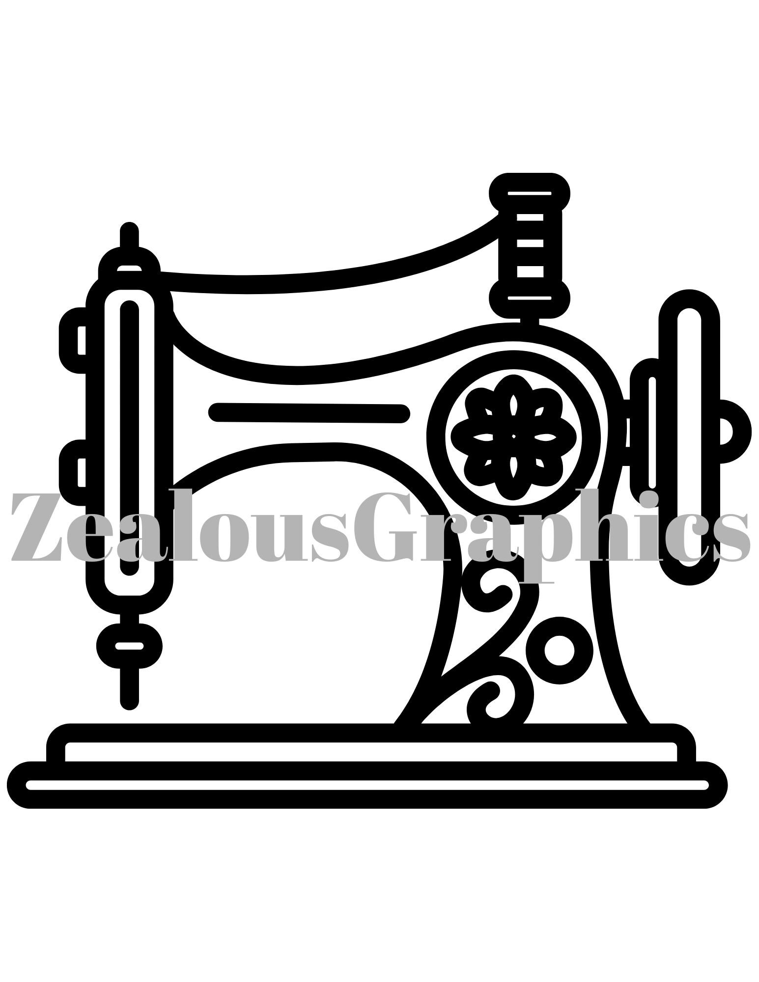 Sewing Coloring Pages, Coloring Pages Book, Sewing Machine Coloring ...