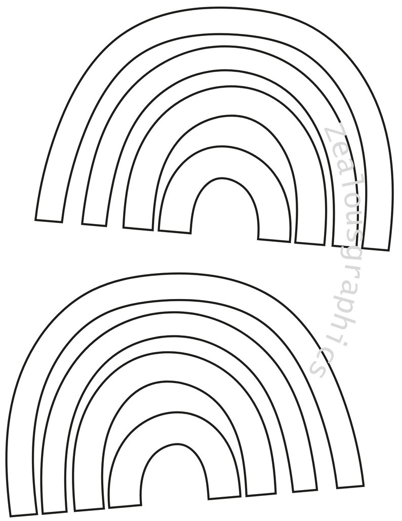 Rainbow Coloring Sheet, Rainbow Coloring Pages, Coloring Book Pages ...