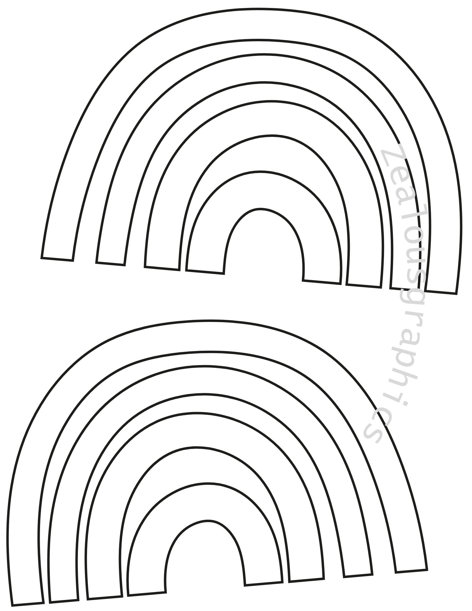 Rainbow Coloring Sheet, Rainbow Coloring Pages, Coloring Book Pages ...
