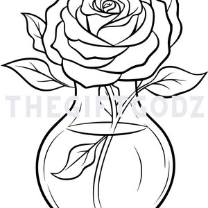 Roses Coloring Pages, Roses Flower Coloring Book, Stress Relief ...