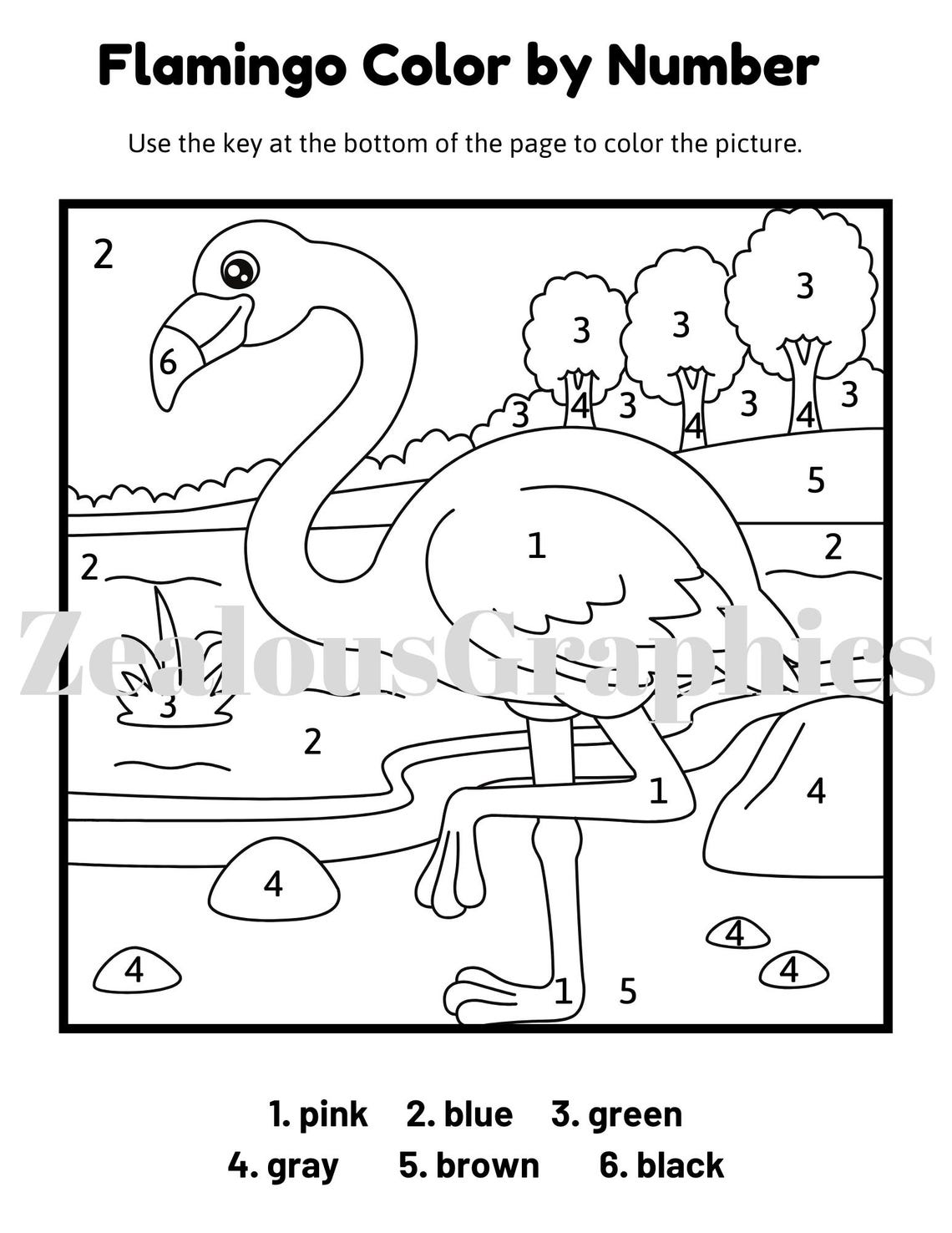 Color by Number Coloring Pages, Color by Number Printable, Color by ...