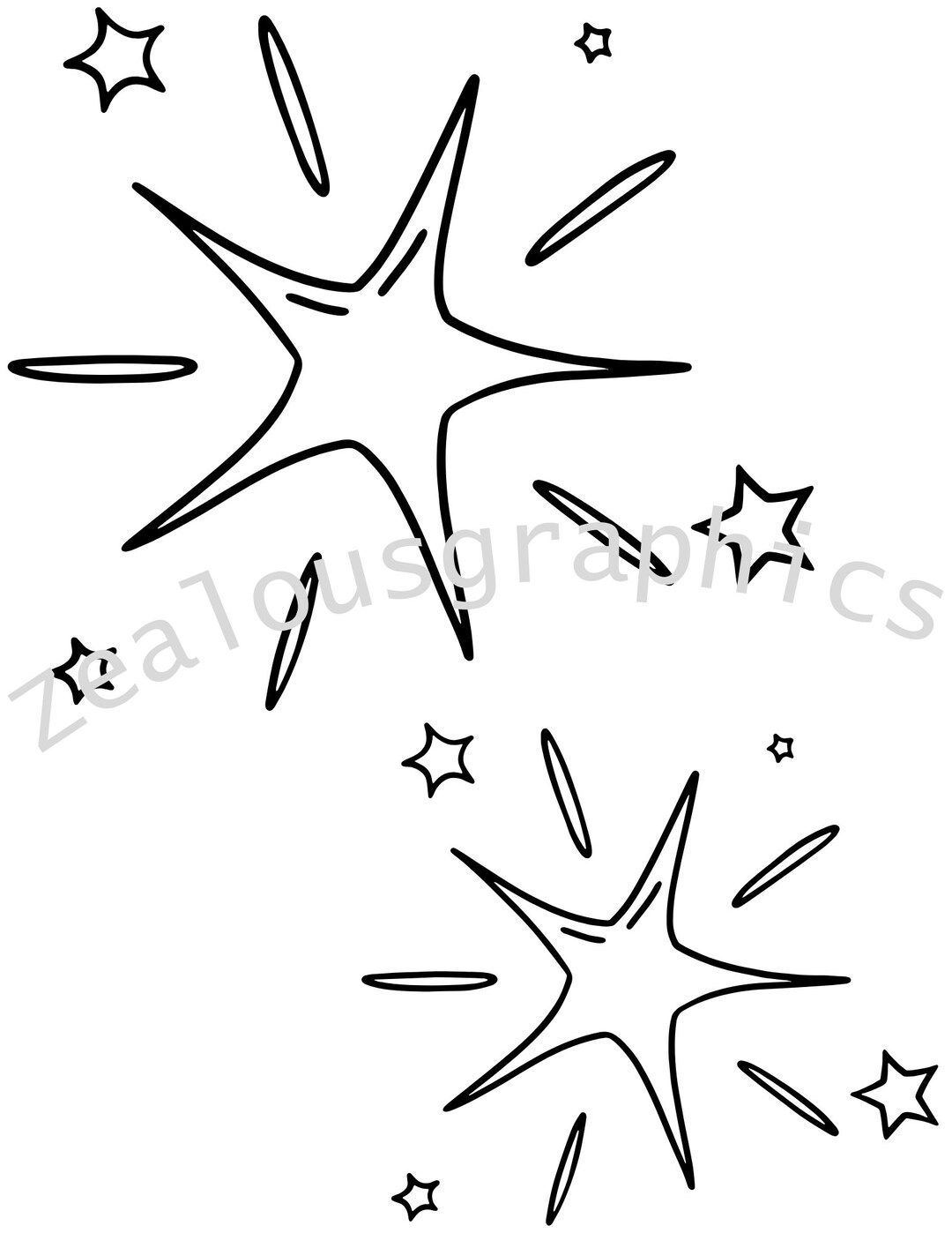 Stars Coloring Pages, Stars Coloring Sheet, Star Printable Coloring ...