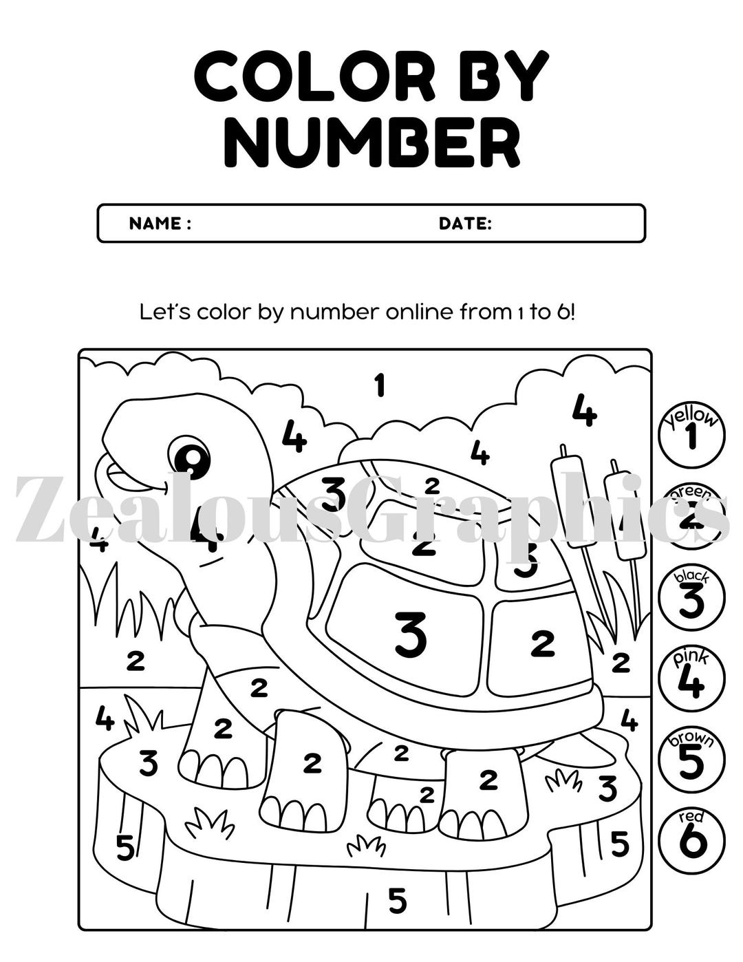 Color by Number Coloring Pages, Color by Number Printable, Color by ...