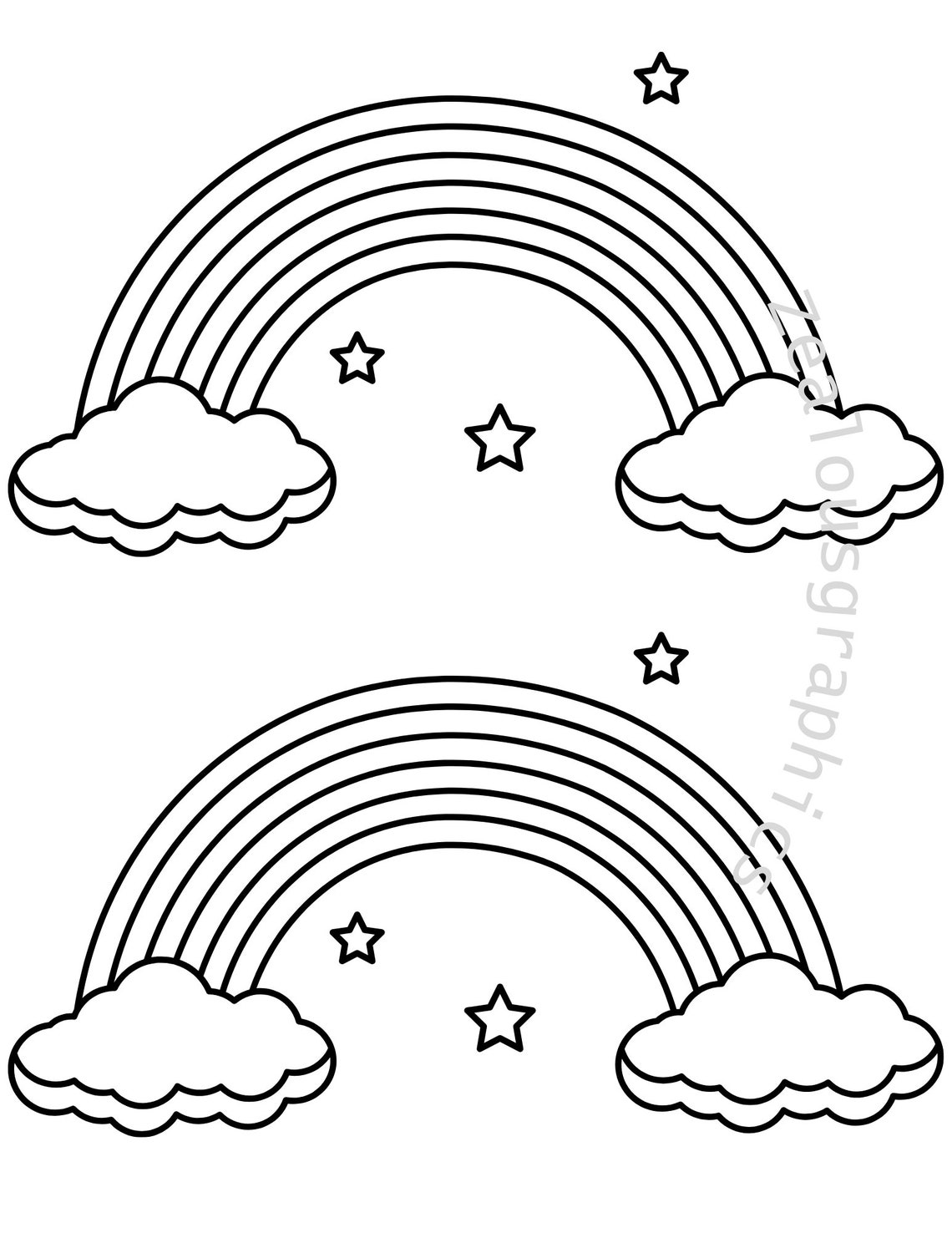 Rainbow Coloring Sheet, Rainbow Coloring Pages, Coloring Book Pages ...