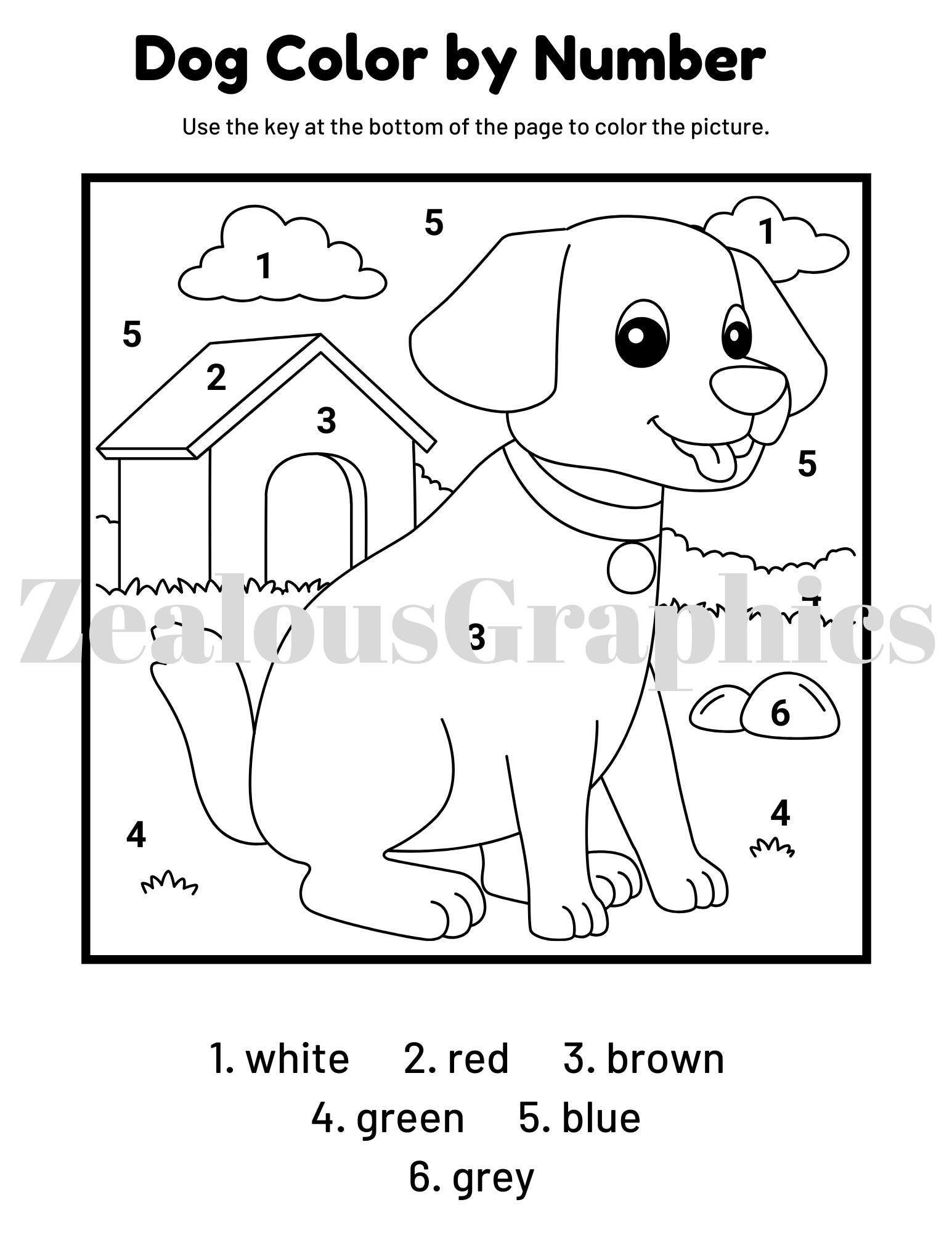 Color by Number Coloring Pages, Color by Number Printable, Color by ...