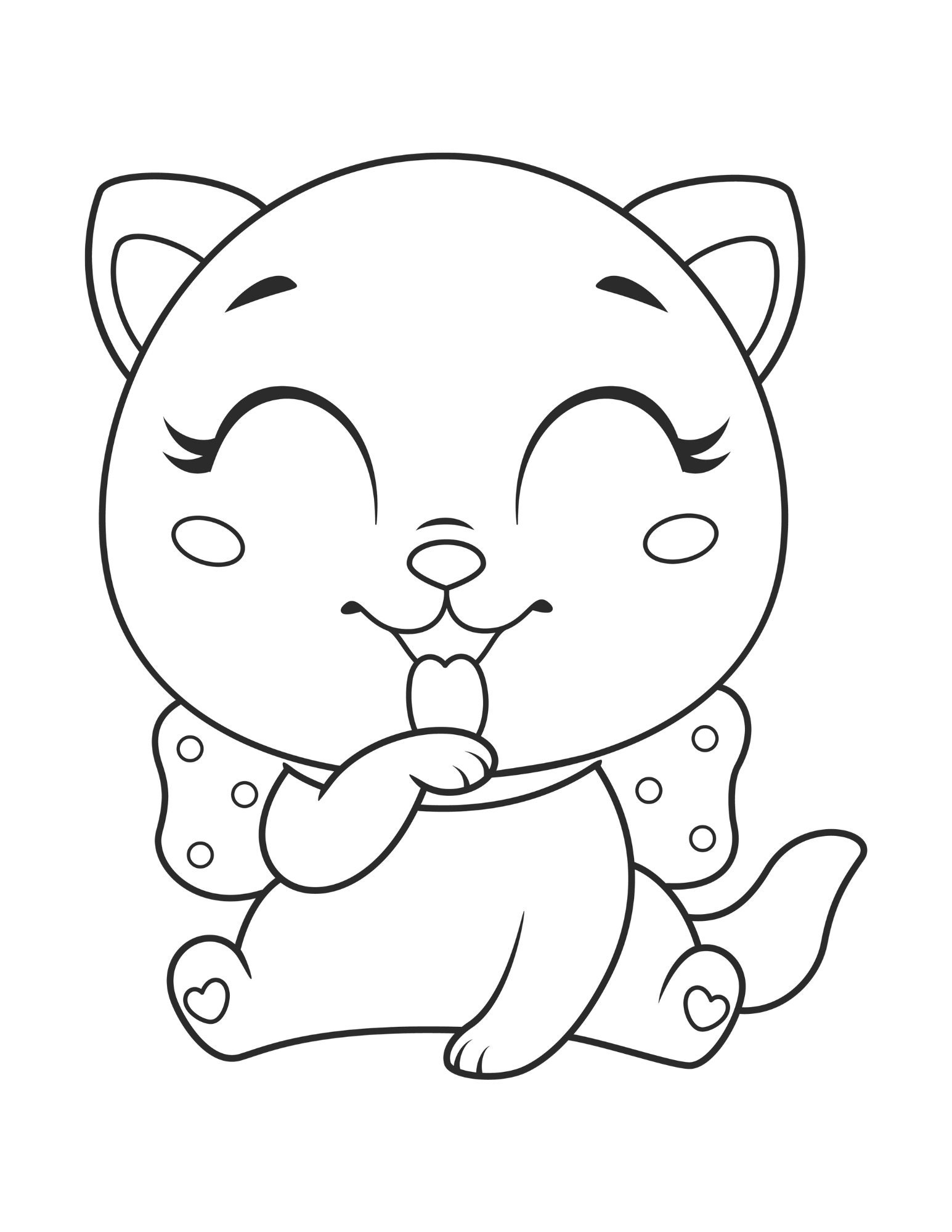 Cat Coloring Pages for Adults, Pdf Cat Coloring Pages, Coloring Pages ...