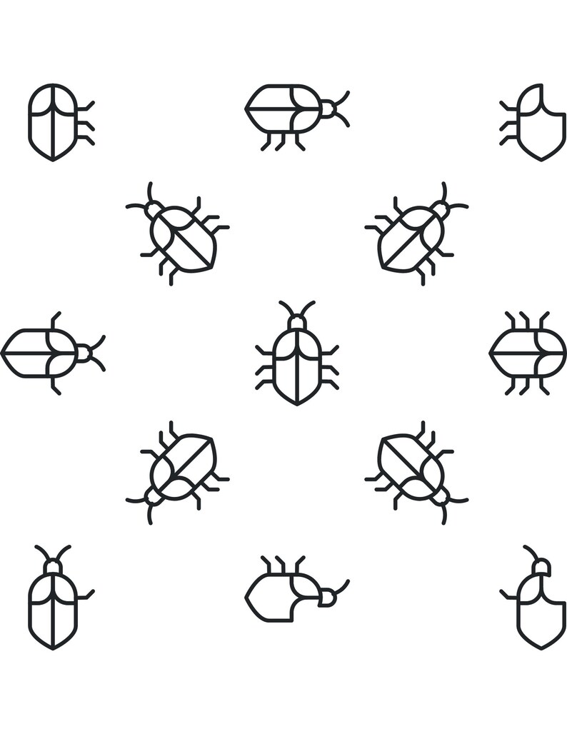 Insect Coloring Page, Coloring Page Printable Kids, Digital Coloring ...