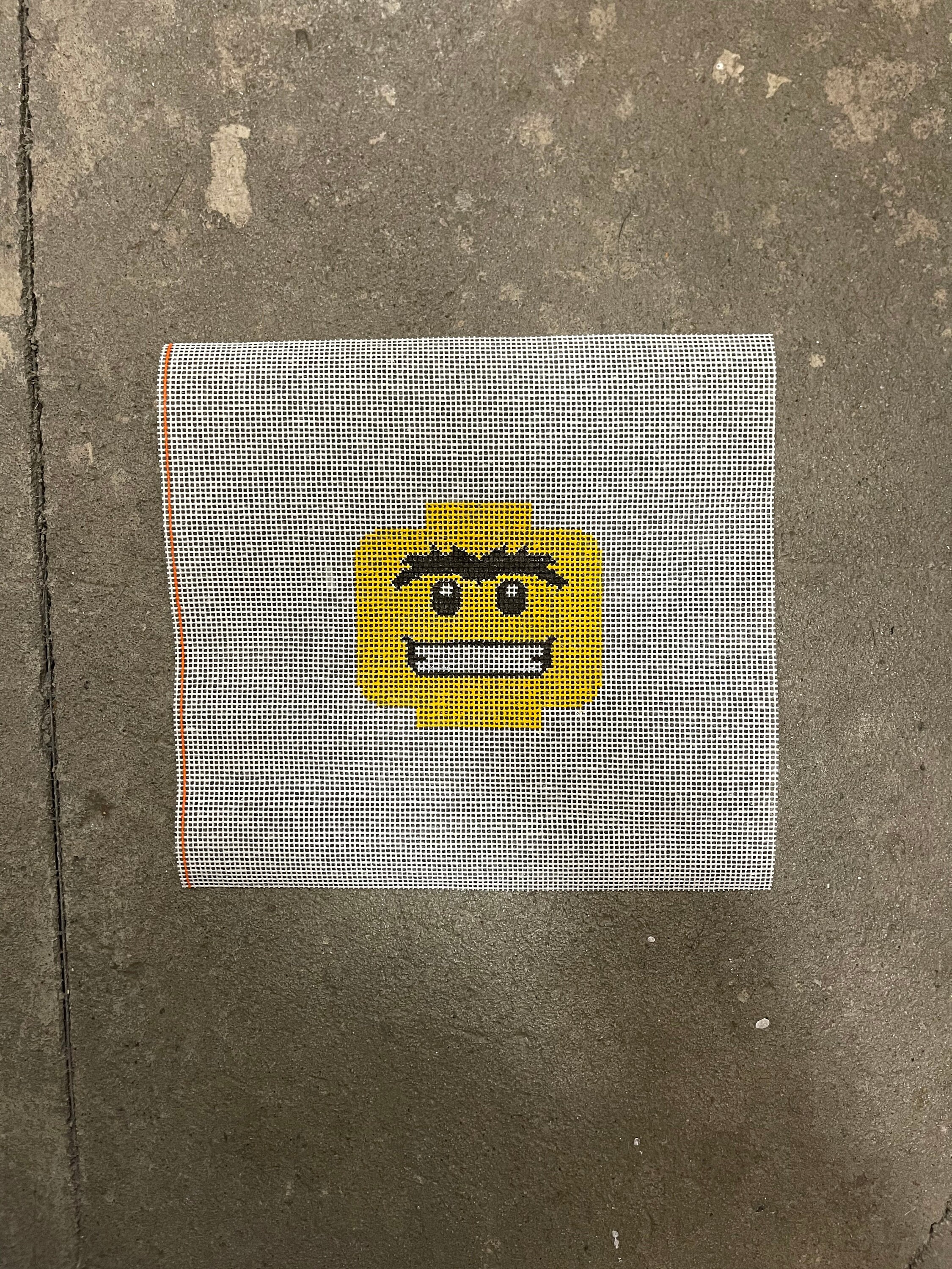 Brick Head Eyebrows Needlepoint Canvas - Etsy