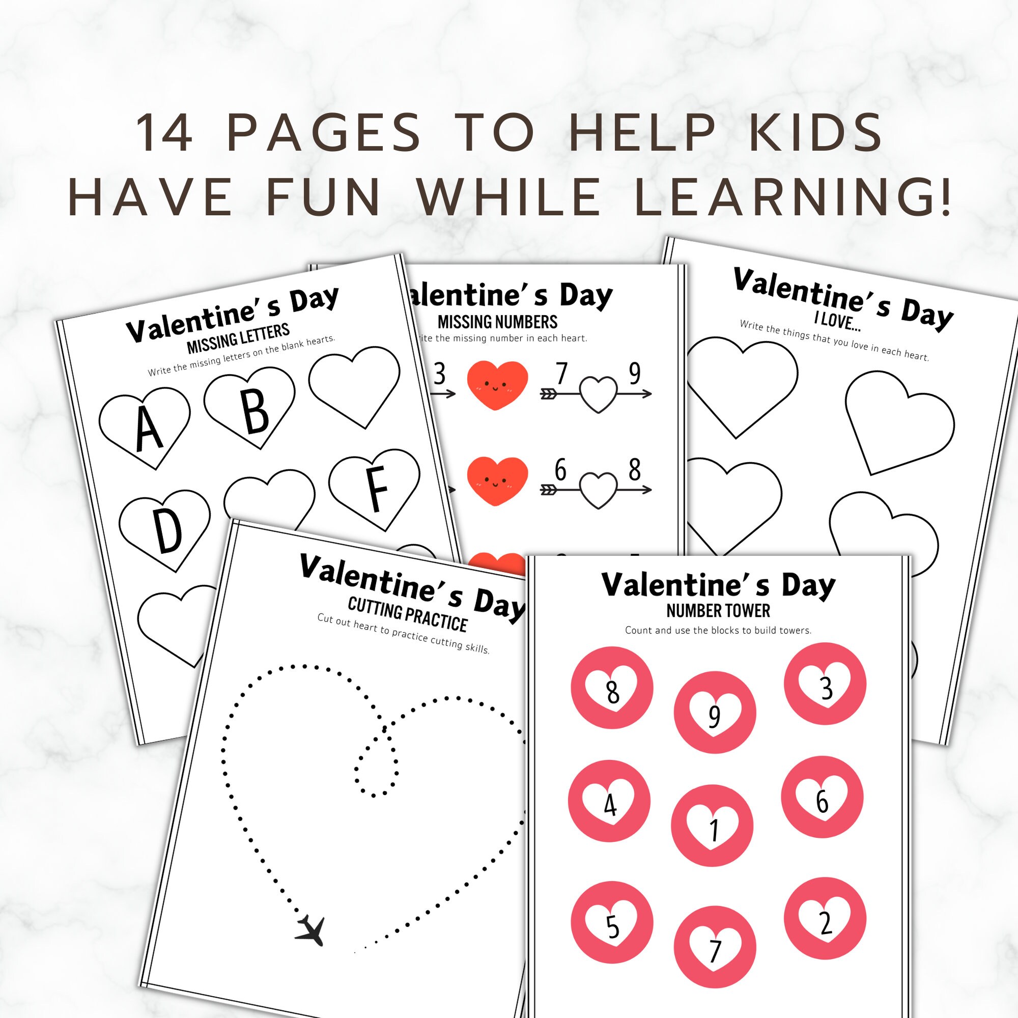 Printable Valentine's Day Kids Activities Valentine's Day Activity Book ...