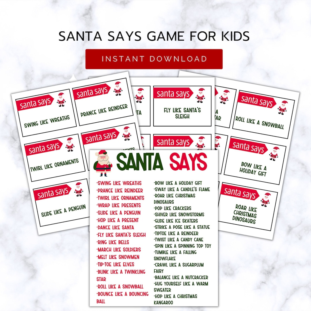 Santa Says Game for Kids | Christmas Simon Says Game | Christmas Themed ...