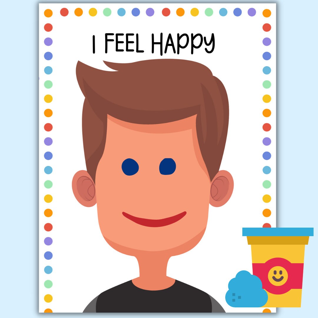 Emotions Playdough Mats for Toddlers Digital Download Social and ...