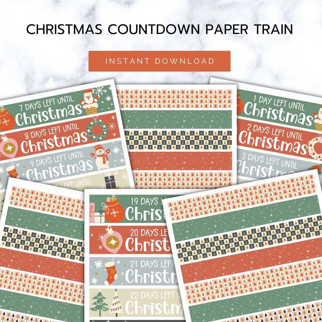 Christmas Countdown Paper Chain for Kids | Christmas Paper Chain ...