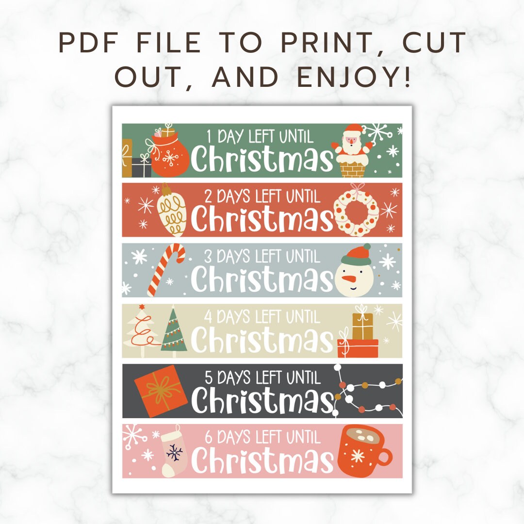 Christmas Countdown Paper Chain for Kids | Christmas Paper Chain ...