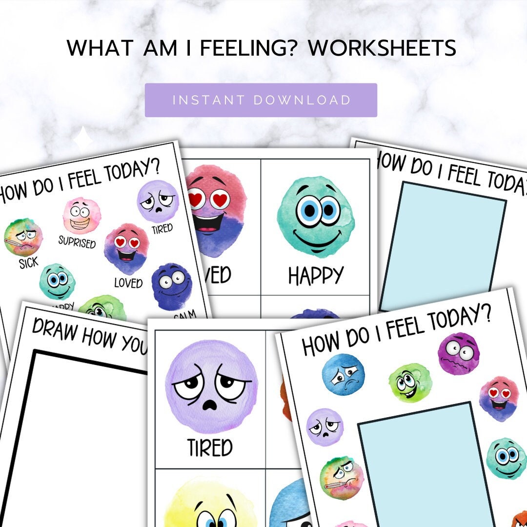 What Am I Feeling | Identifying Emotions and Feelings Worksheets for ...