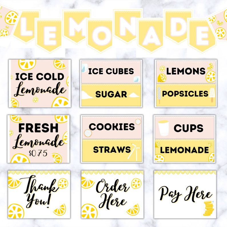 Printable Lemonade Stand Pretend Play | Dramatic Play Printable ...