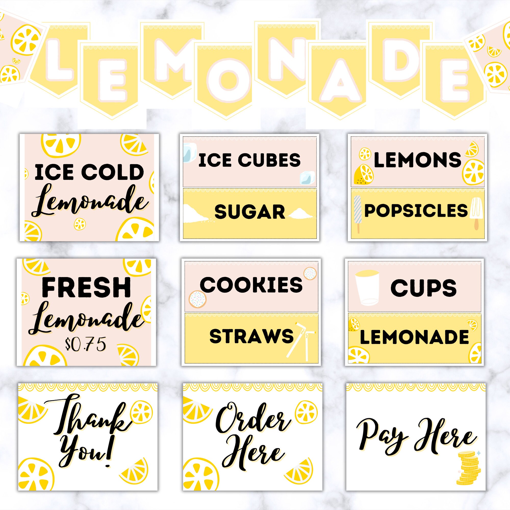 Printable Lemonade Stand Pretend Play | Dramatic Play Printable ...