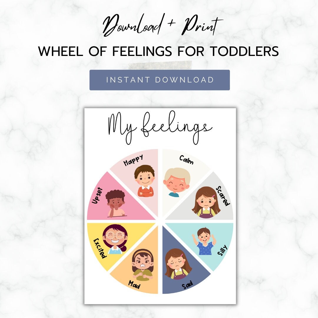 Emotional Wheel | Kids Feelings Chart | Mood Poster | Calming Corner ...