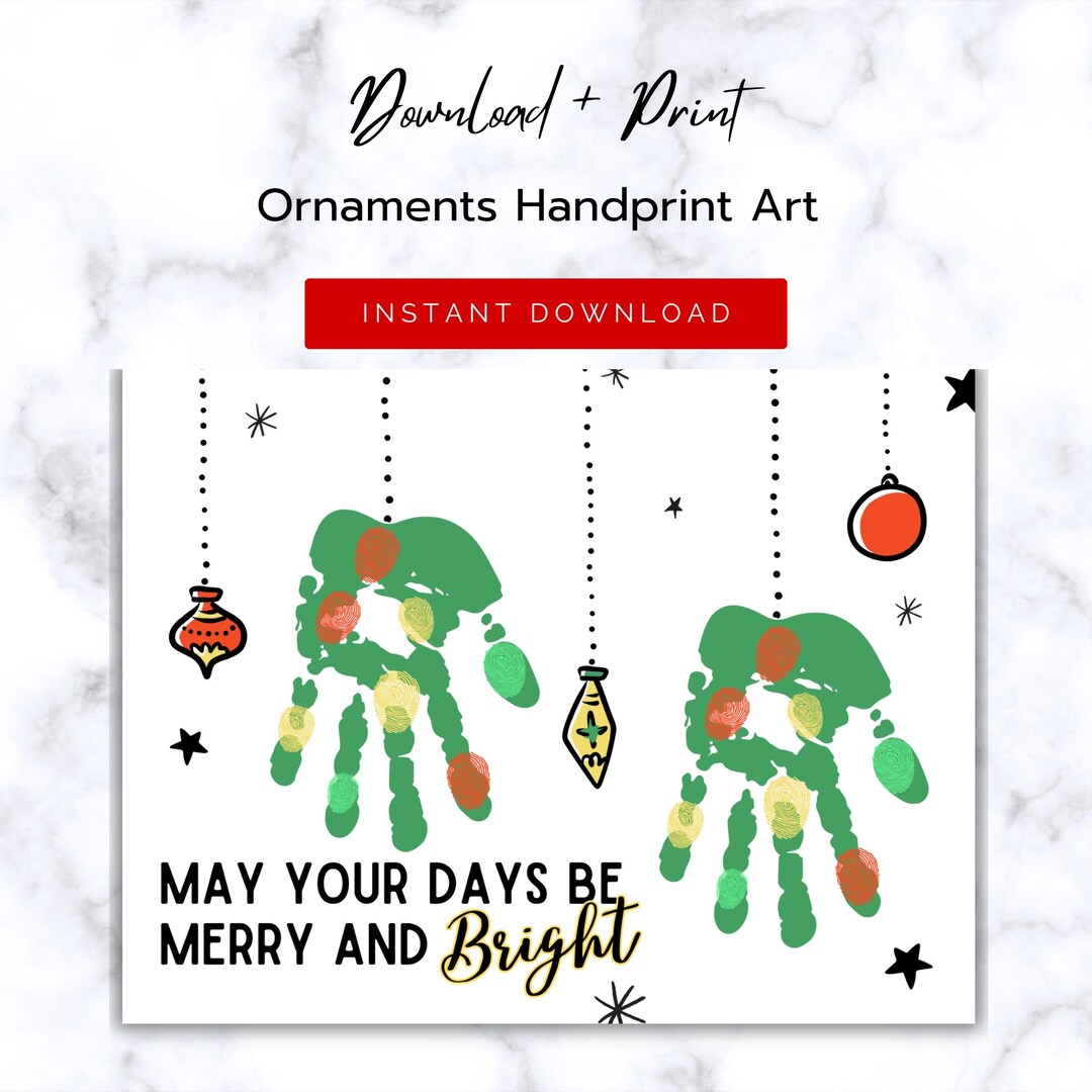 Christmas Ornament Handprint Art Activity | Christmas Craft | Handprint ...