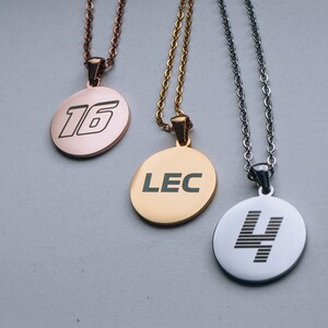 F1 Gold Round Necklace, Formula 1 Silver Customised Jewelry,formula One ...