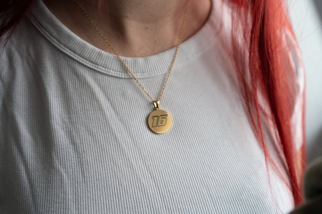 F1 Gold Round Necklace, Formula 1 Silver Customised Jewelry,formula One ...