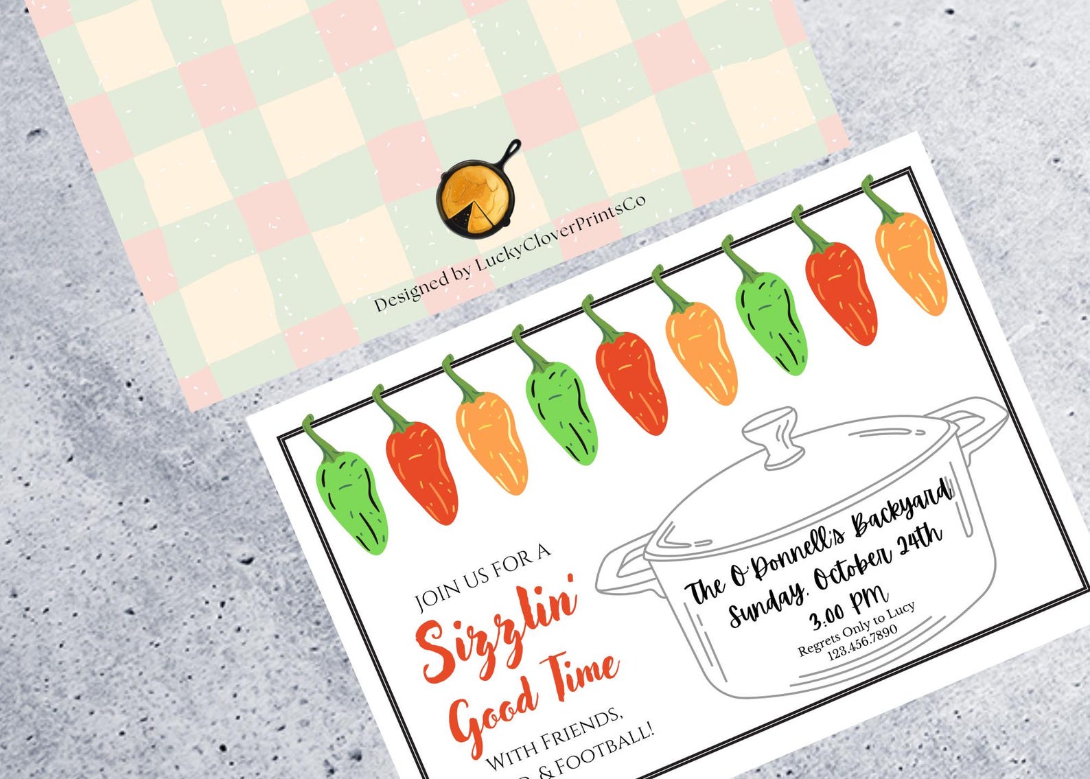 Party Invitation | Chili Party | INSTANT DOWNLOAD - Etsy