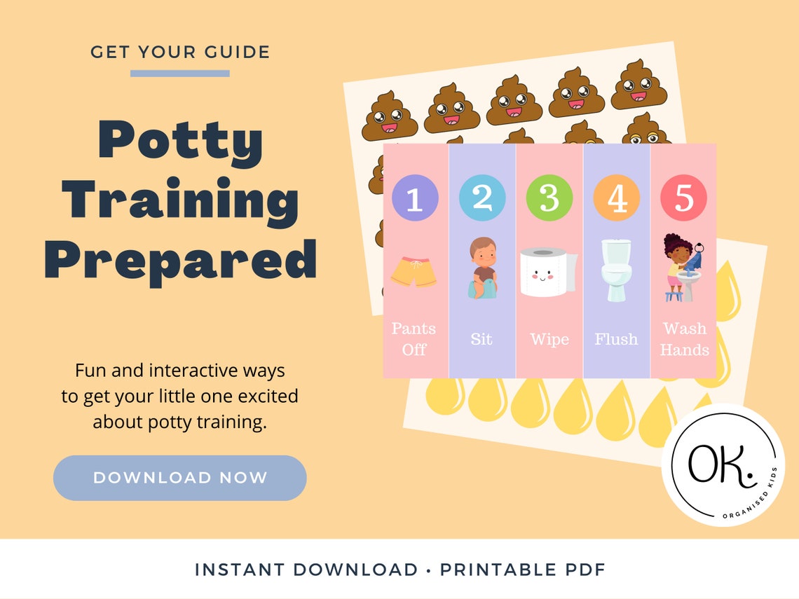Potty Training Steps and Fun Reward Game • Montessori Toddler Toilet ...