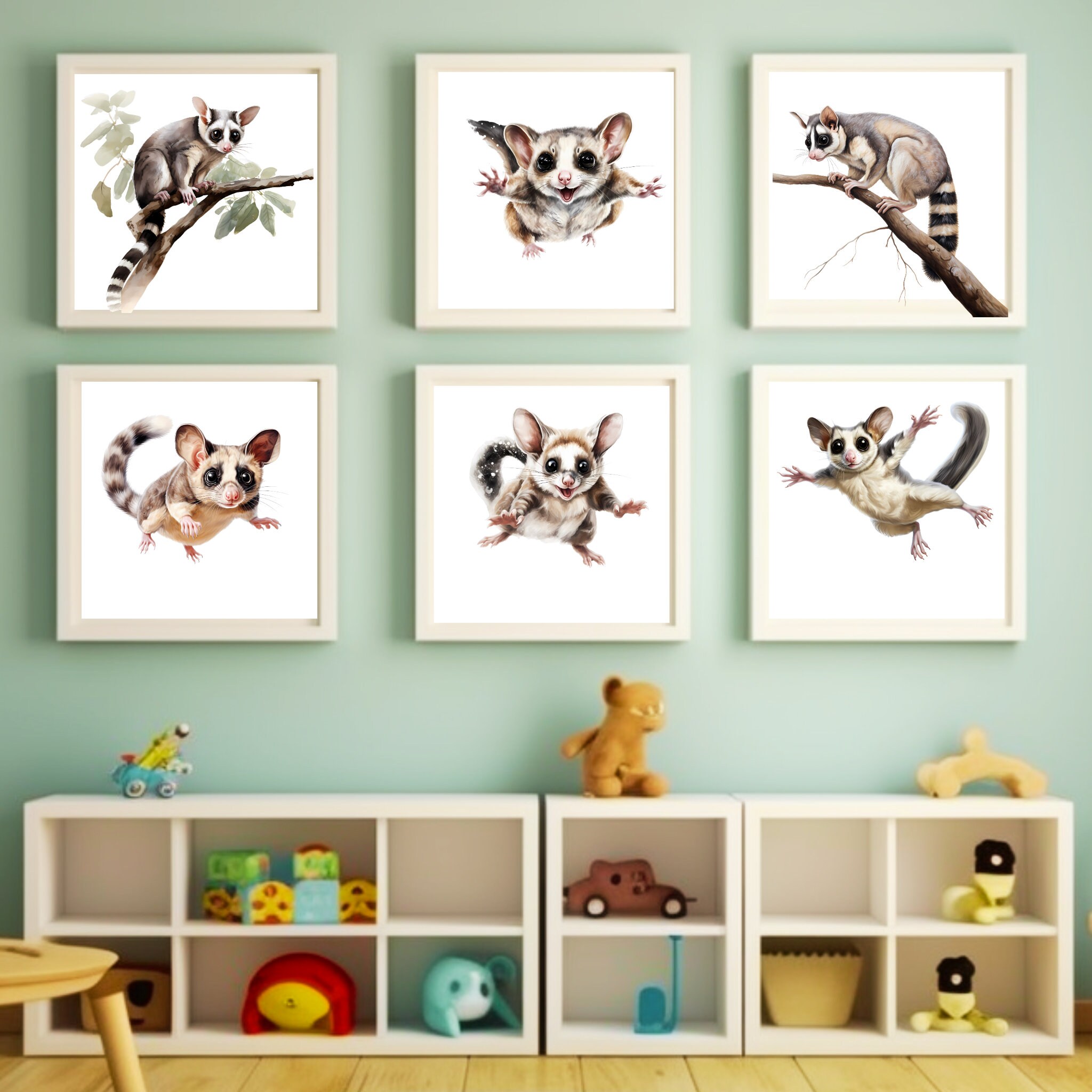 Sugar Glider Watercolor Clipart Transparent Background PNG Drawing ...
