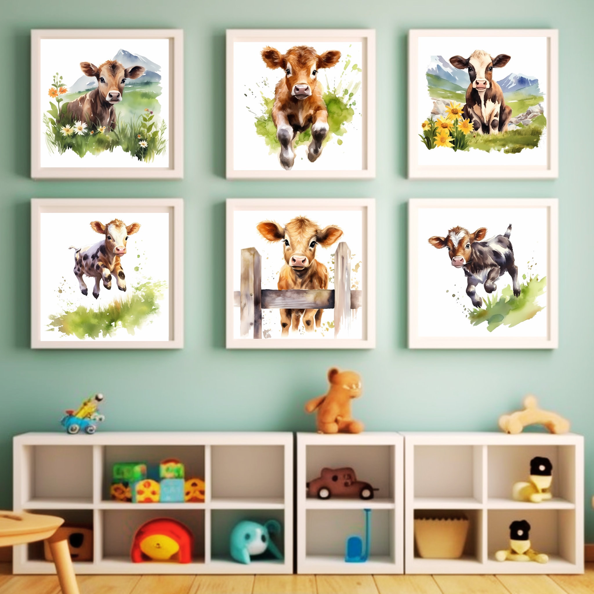 Baby Cow Watercolor Clipart Transparent Background PNG Drawing Crafting ...