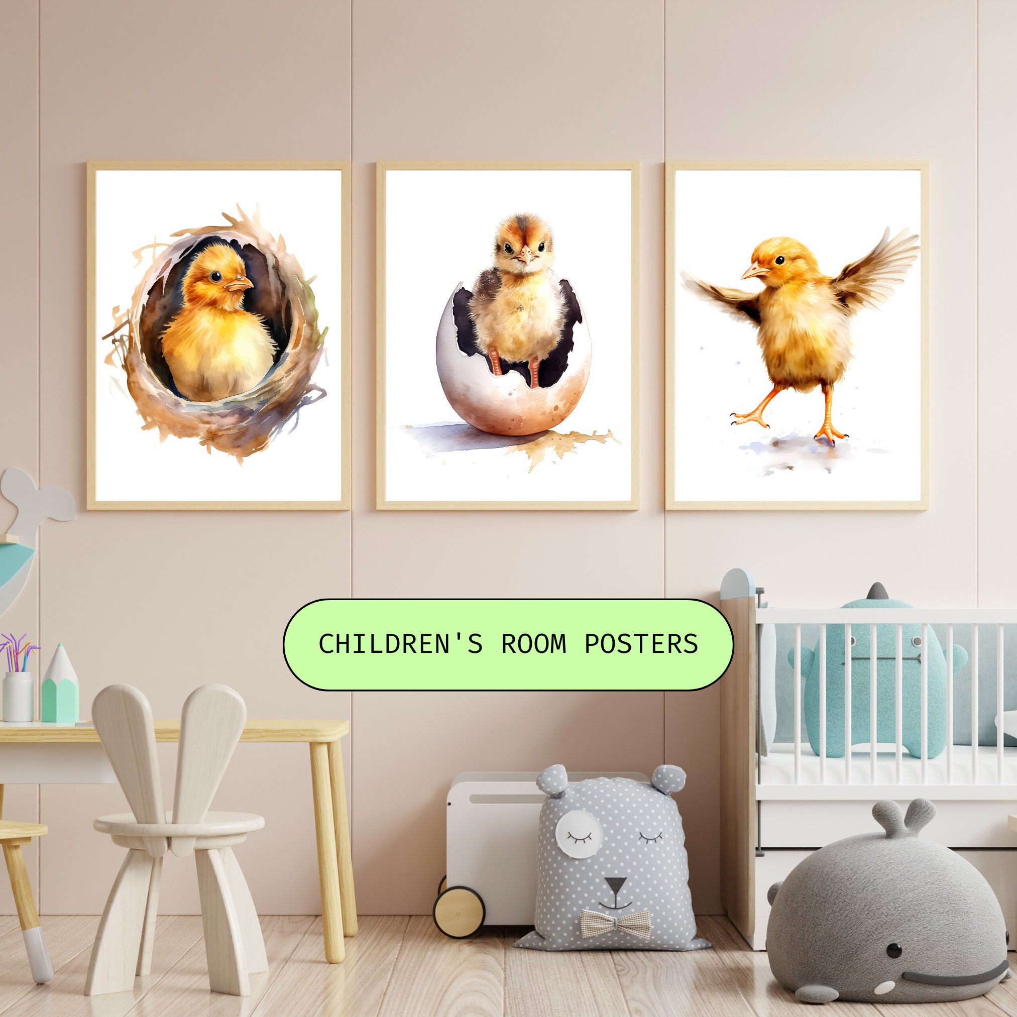 Yellow Chick Watercolor Clipart Transparent Background PNG Drawing ...
