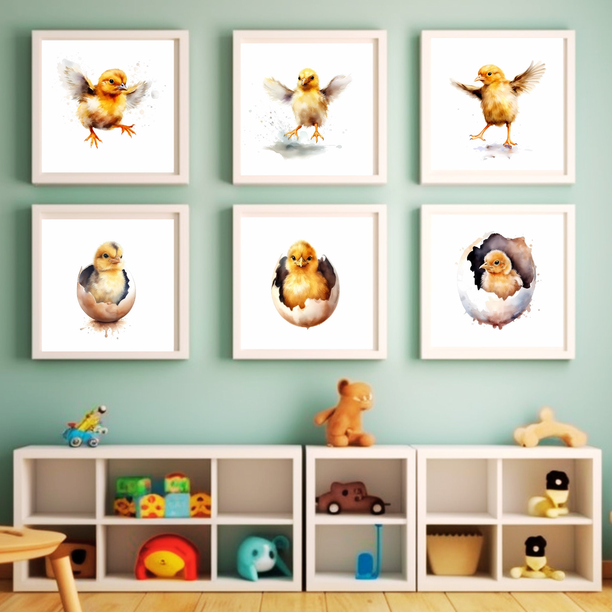 Yellow Chick Watercolor Clipart Transparent Background PNG Drawing ...