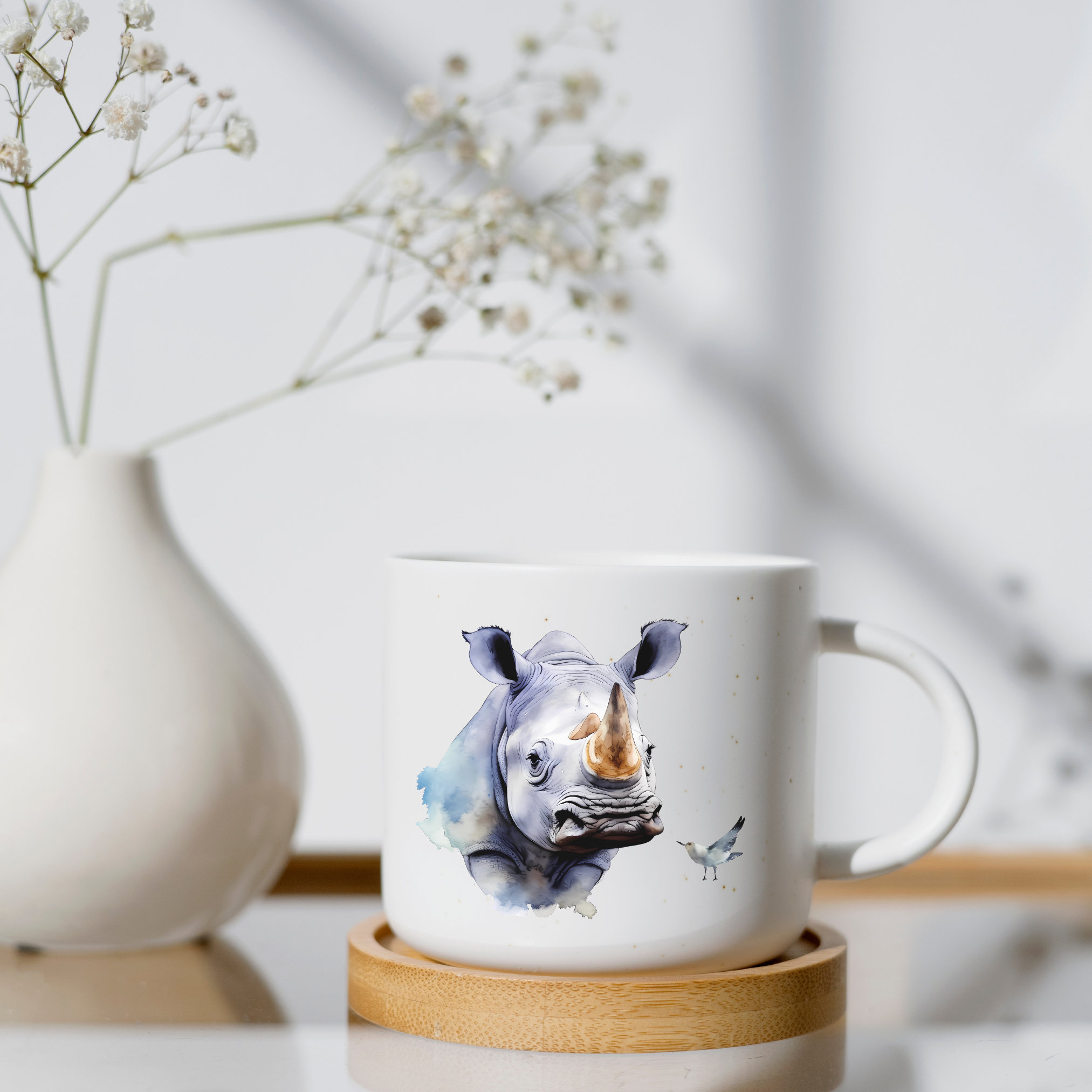 Rhino Watercolor Clipart Transparent Background PNG Drawing Crafting ...