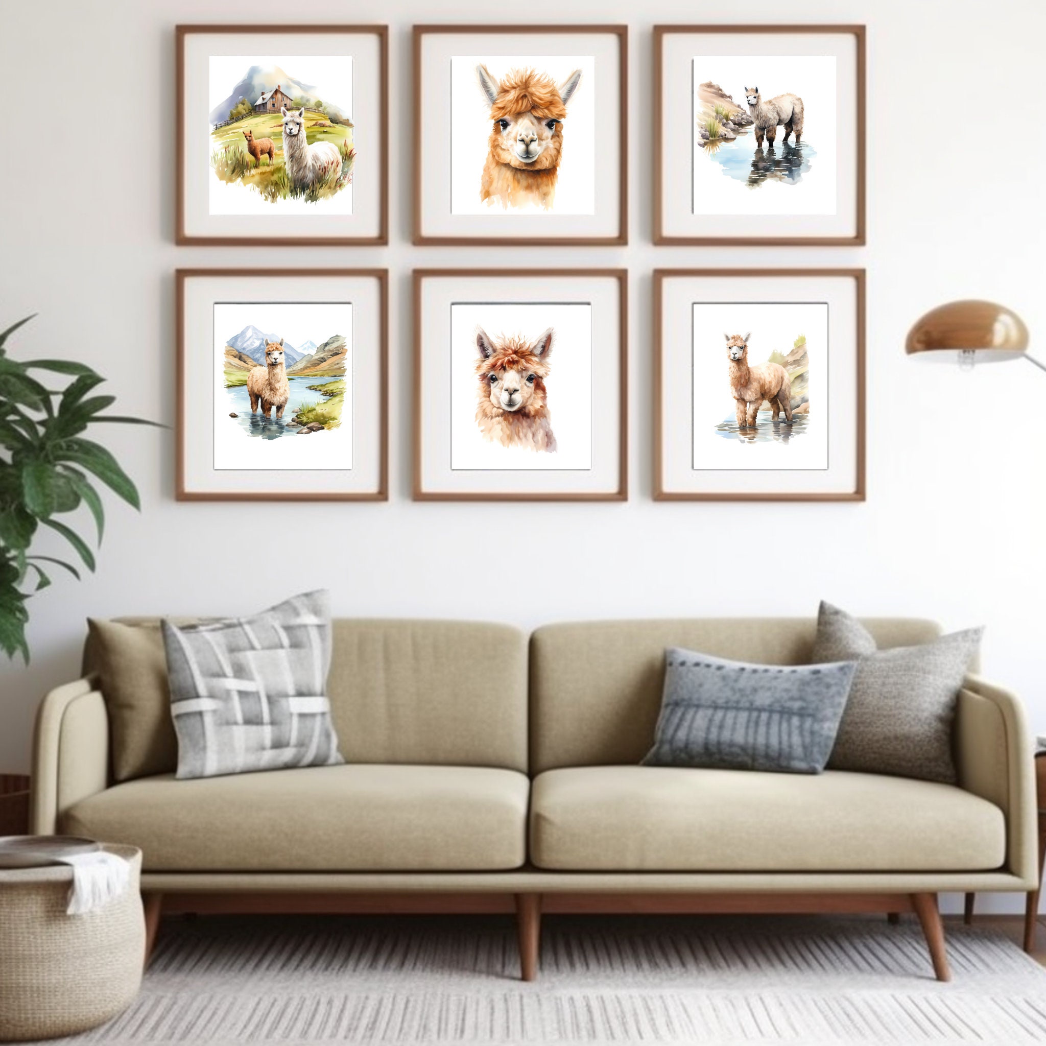 Alpaca Watercolor Clipart Transparent Background PNG Drawing Crafting ...