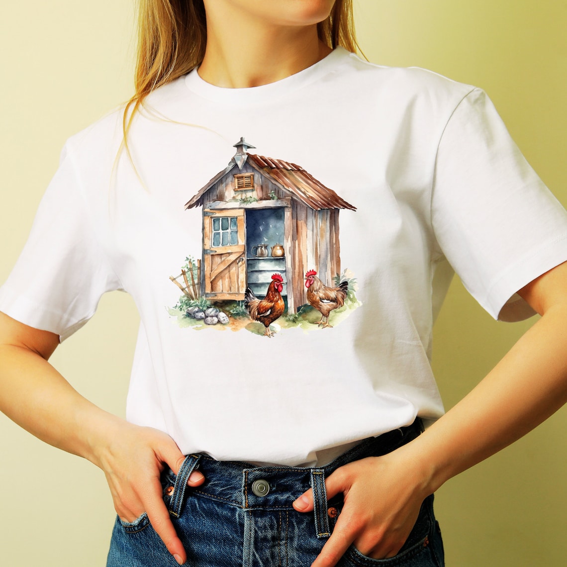 Chicken Coop Watercolor Clipart Transparent Background PNG Drawing ...