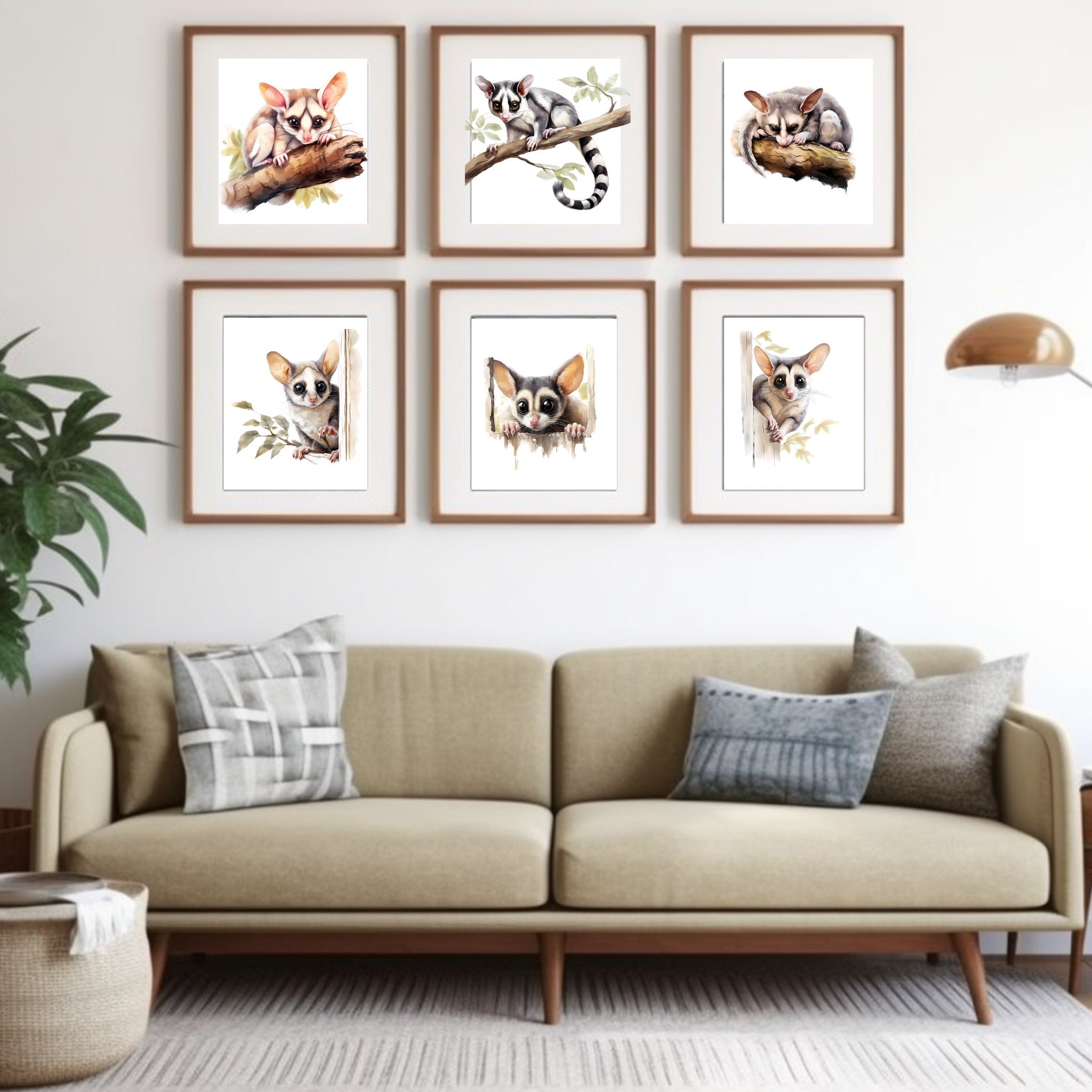 Sugar Glider Watercolor Clipart Transparent Background PNG Drawing ...
