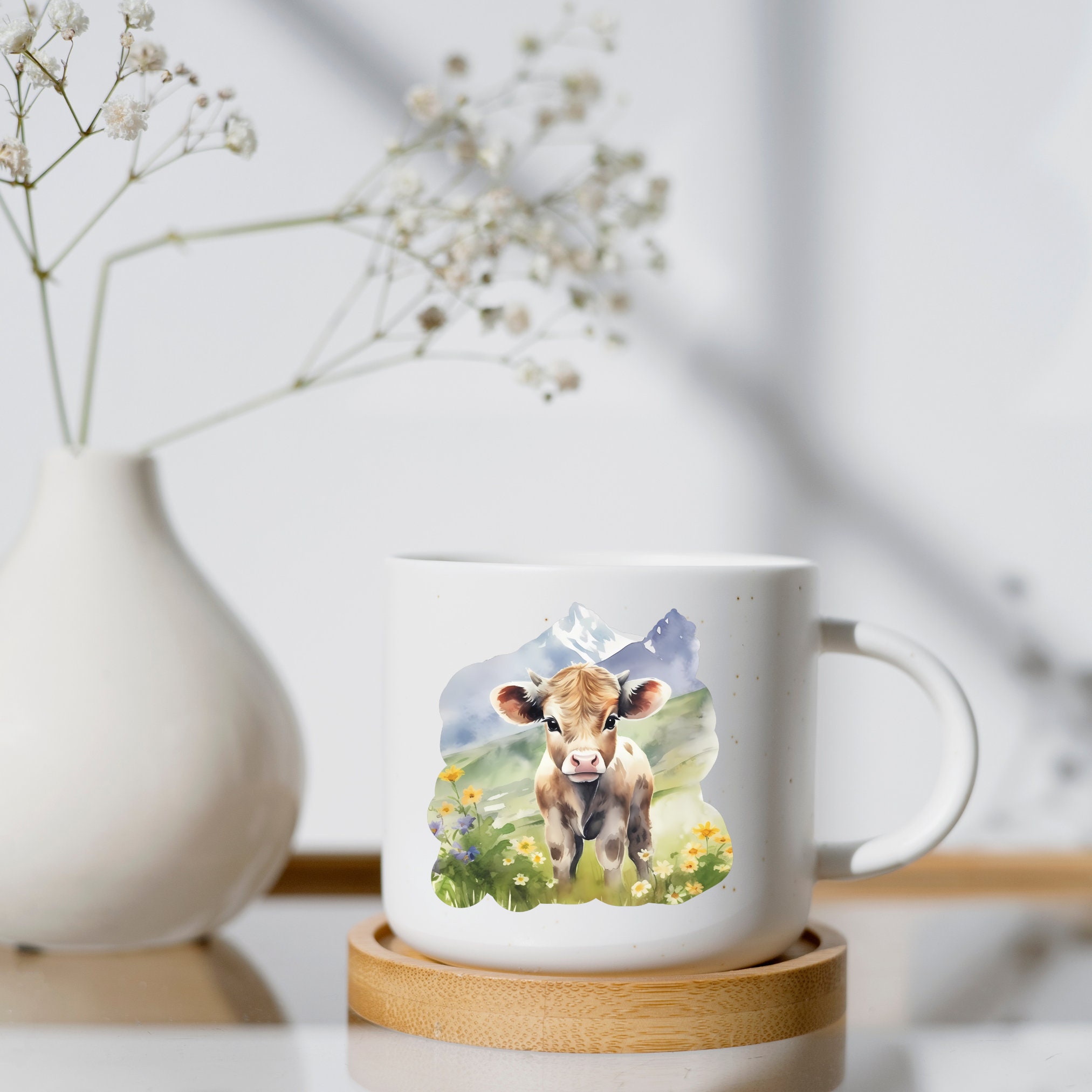 Baby Cow Watercolor Clipart Transparent Background PNG Drawing - Etsy