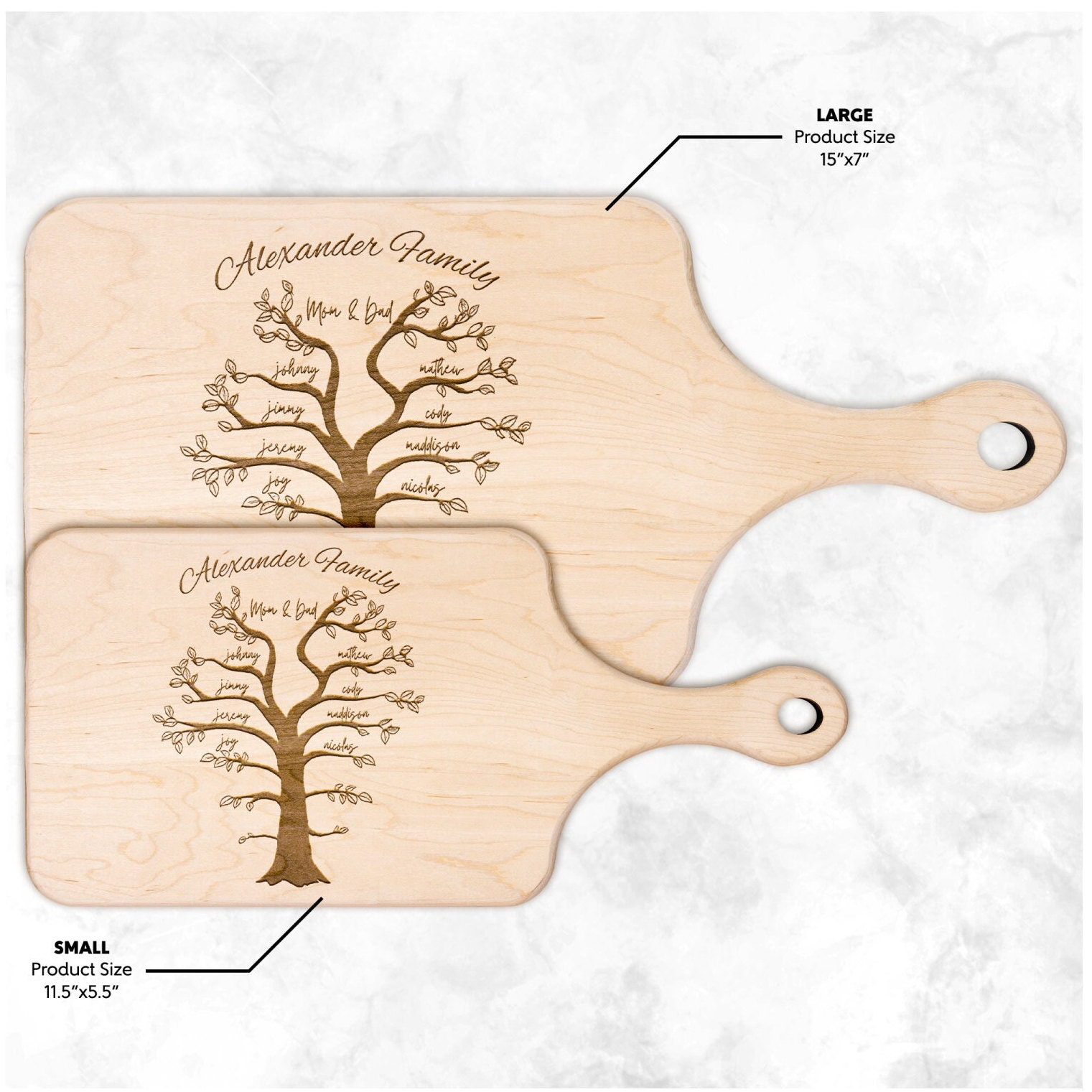 Personalized Family Tree Engraving Wedding Engagement Gift - Etsy