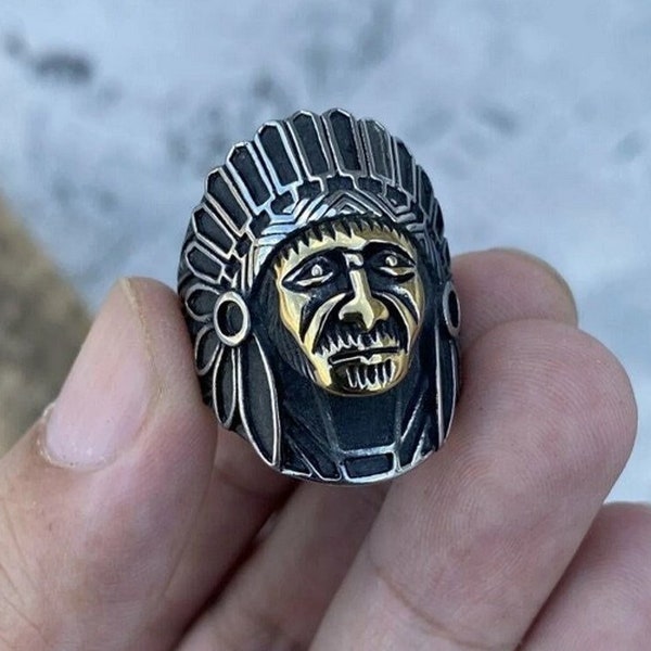 Indian Chief Ring - Etsy