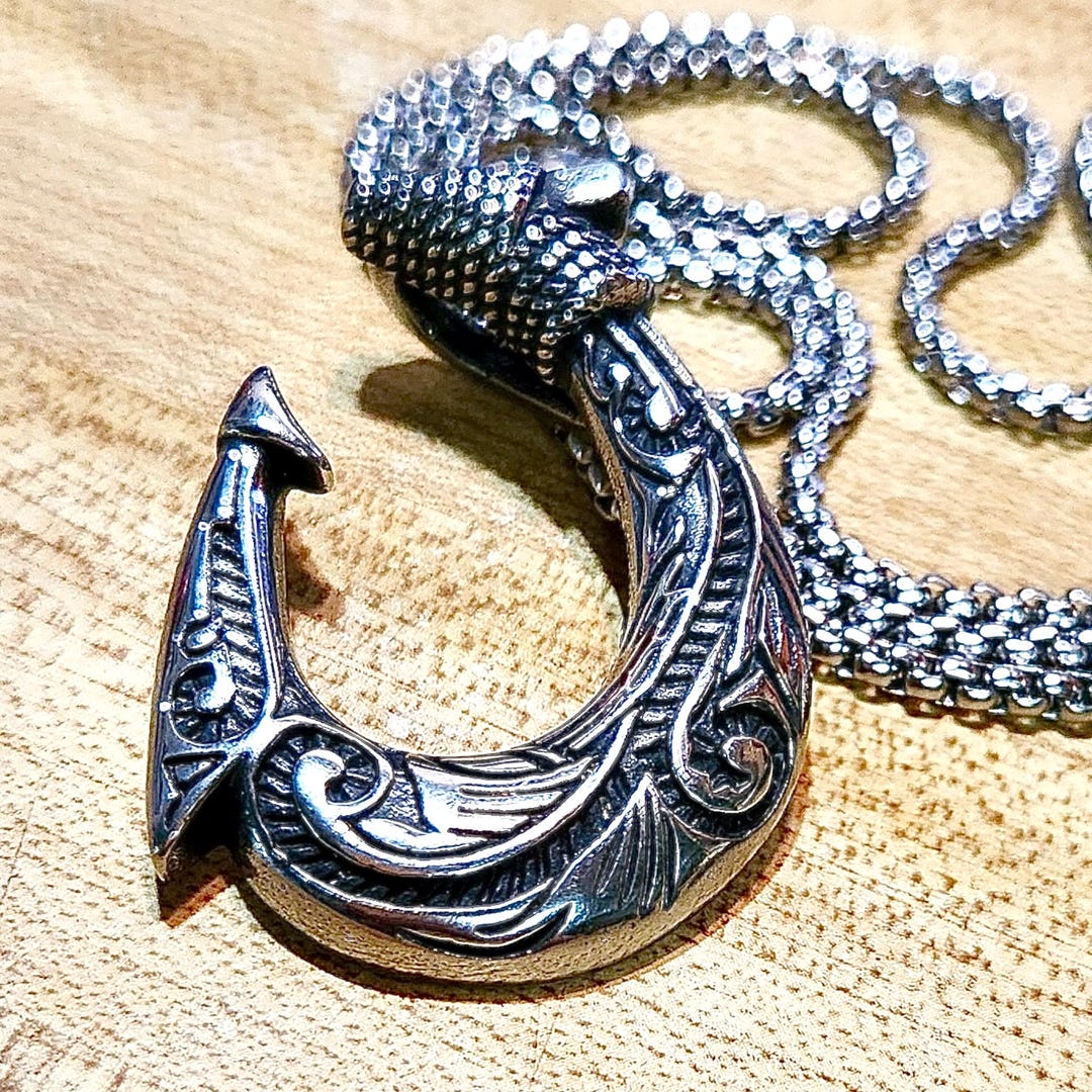 Hawaiian Fish Hook Necklace, Fishing Lover Gift, Maori Fish Hook ...