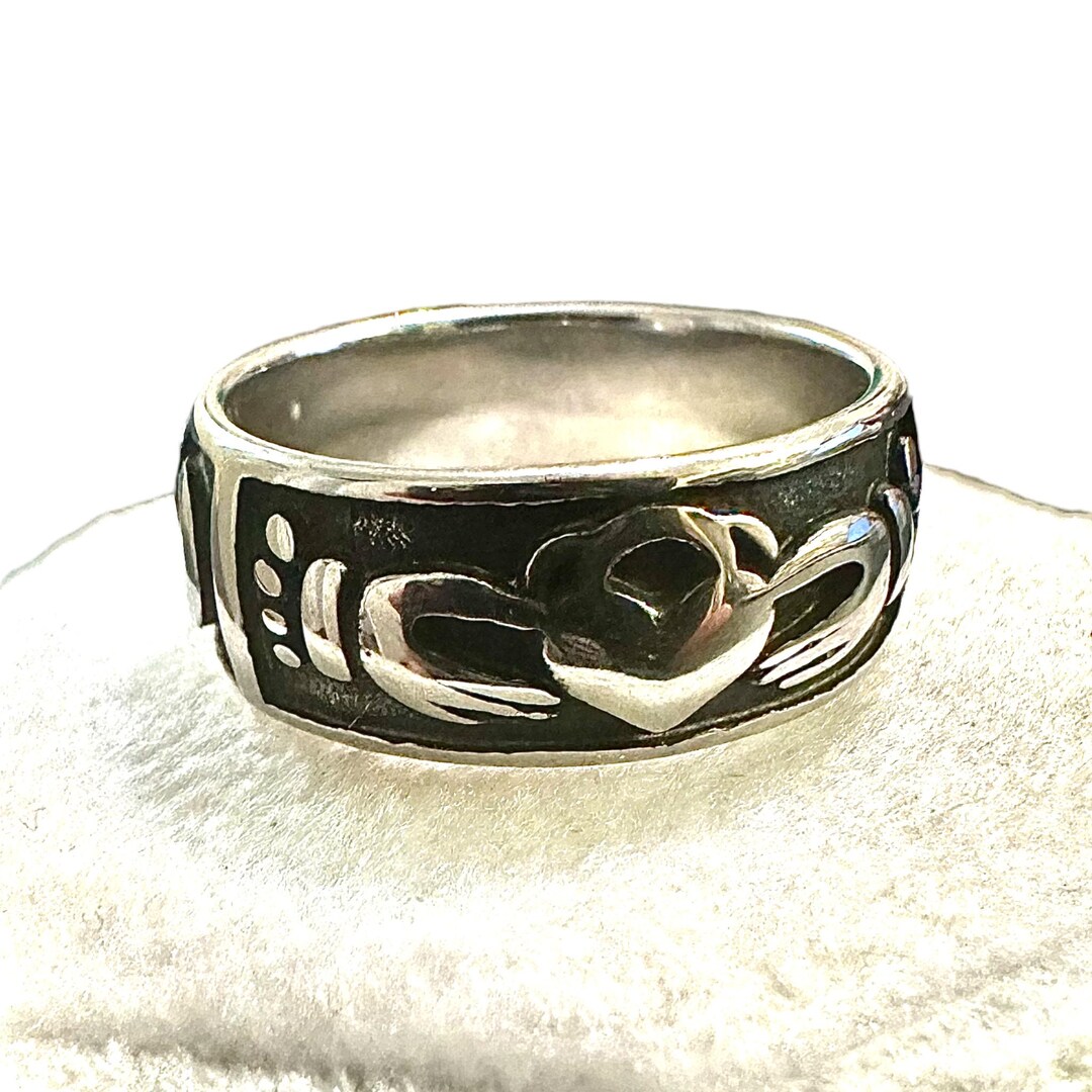 Stainless Steel Claddagh Ring, Irish Celtic Ring, Celtic Claddagh Ring ...