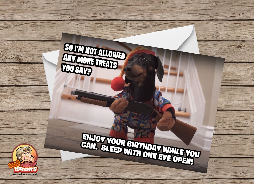Hilarious / Funny Birthday Card From the Dog Sleep With One Eye Open ...