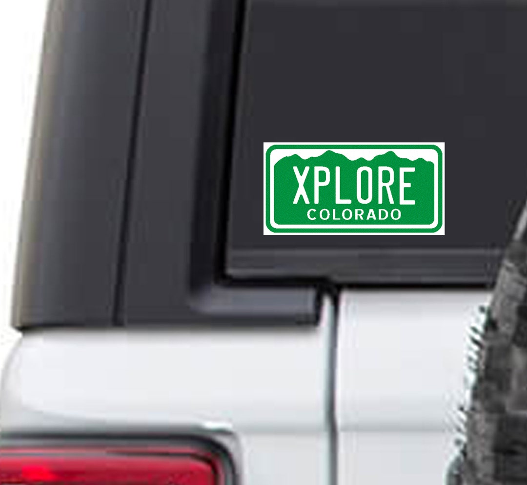 Colorado License Plate Xplore Vinyl Sticker Decal - CO I Love Colorado ...