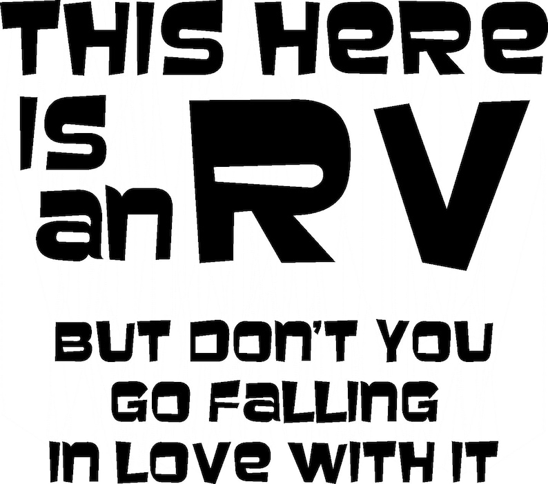 Funny RV Vinyl Sticker Decal Graphic RV Slide Decal RV Door Decal ...