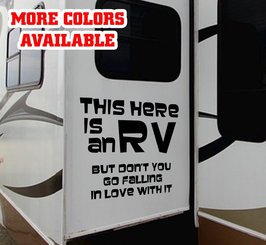Funny RV Vinyl Sticker Decal Graphic | RV Slide Decal RV Door Decal Travel Trailer Camper 5th ...