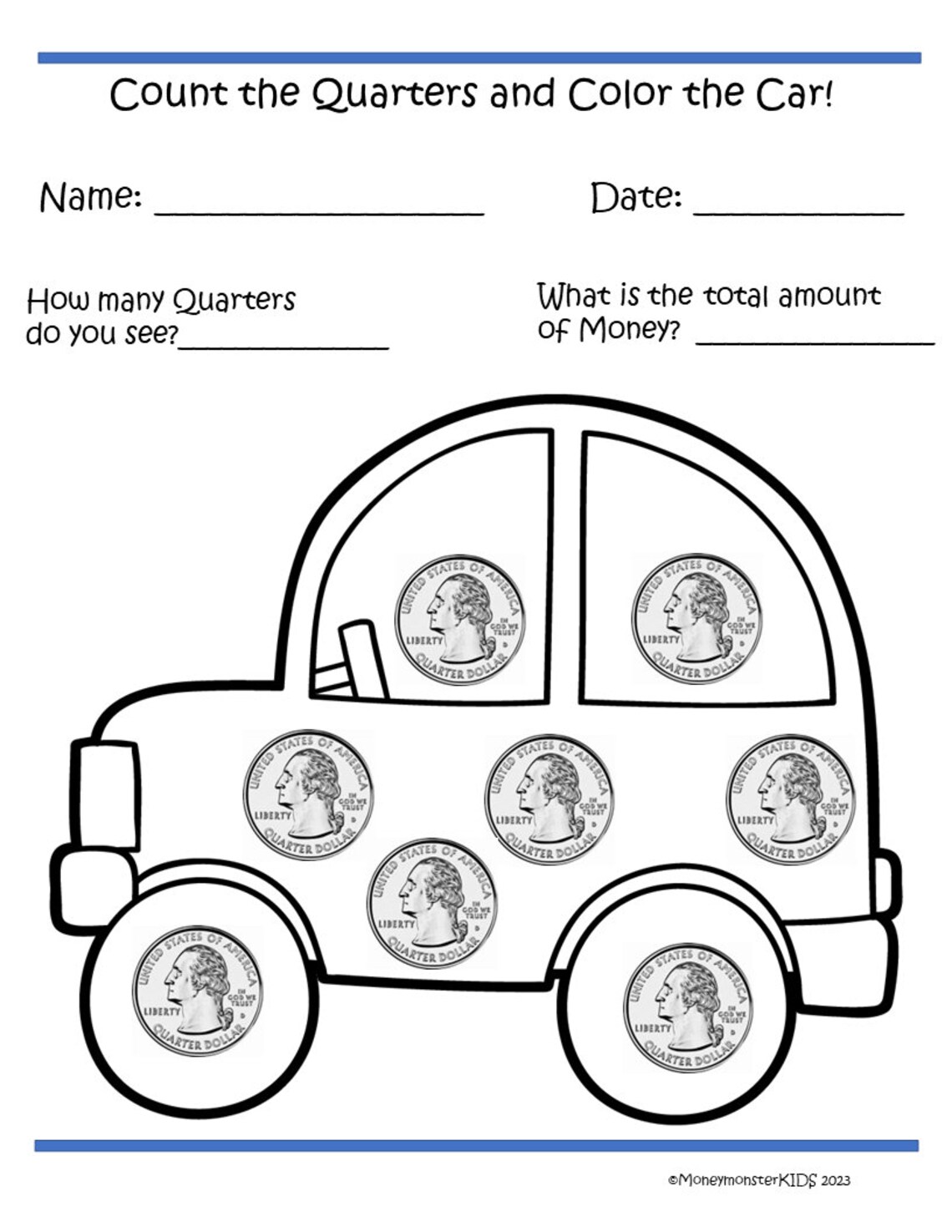Money Worksheets, Money Activities, Count Coins, Identify Dollars ...
