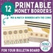 Printable Coin Money Bulletin Board Borders, 12 Mix-and-match Borders ...